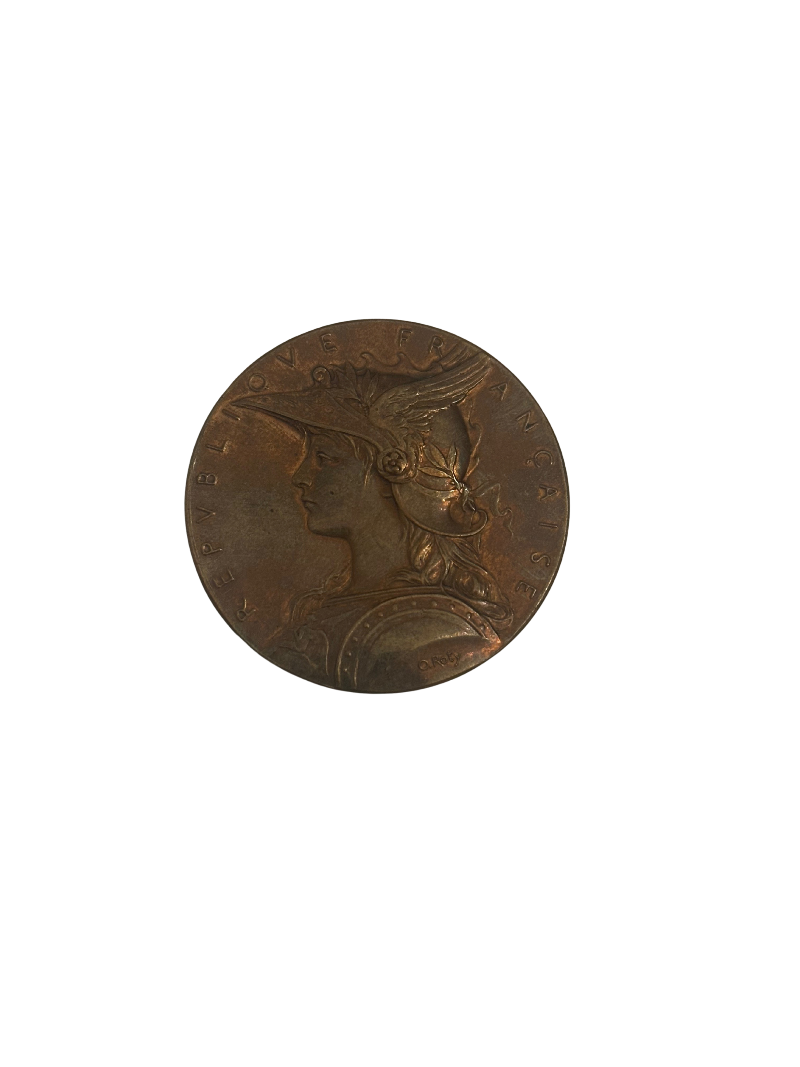 French Bronze Academic Prize Medal by Louis-Oscar Roty - Republique Fr ...