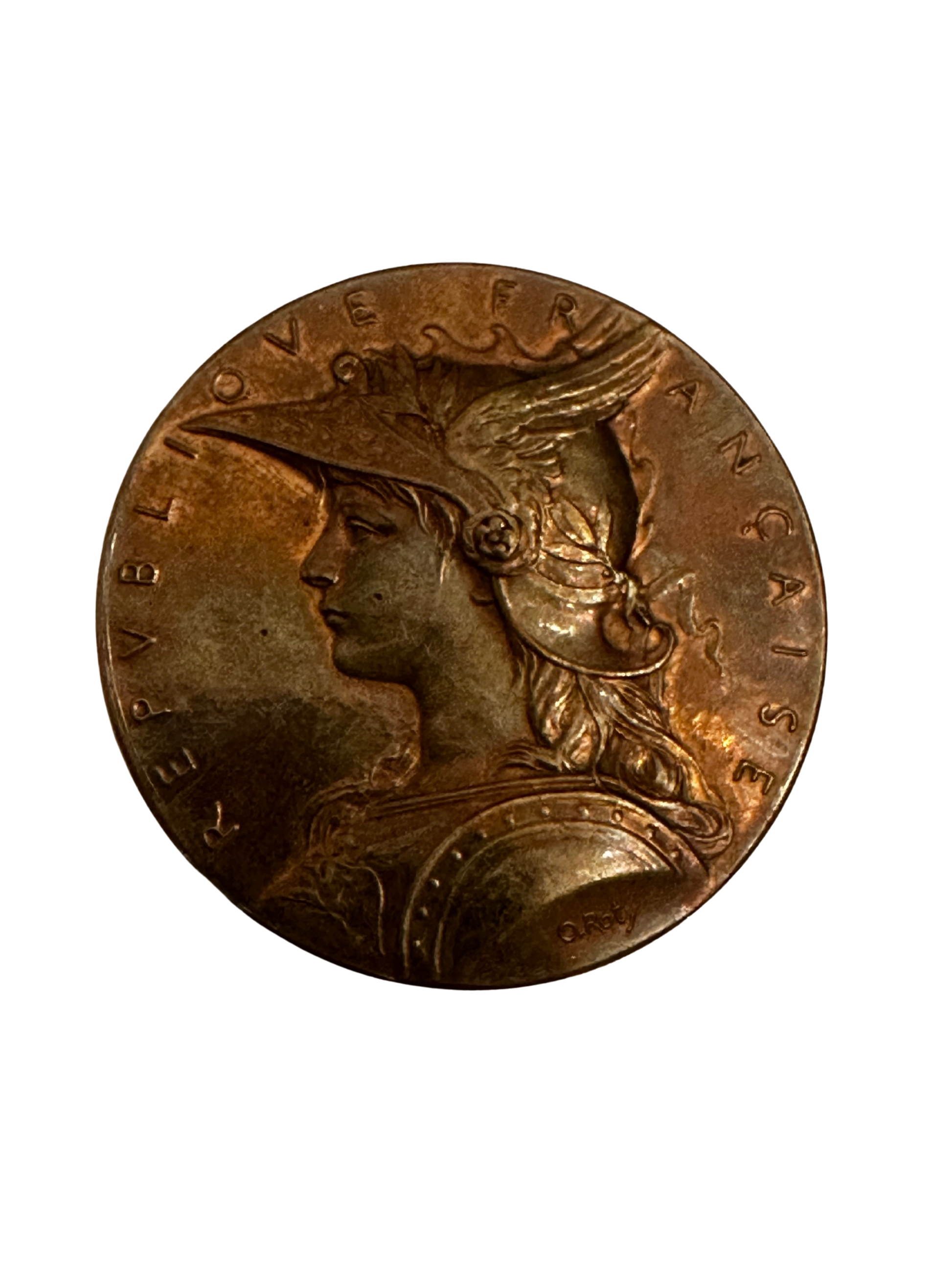 French Bronze Academic Prize Medal by Louis-Oscar Roty - Republique Fr ...